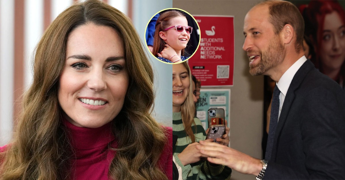 Princess Catherine and Charlotte "froze" to the point of tears after seeing Prince William's ...